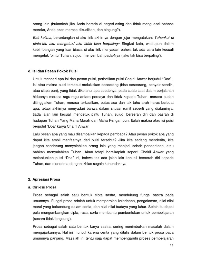 Materi Telaah Prosa | PDF