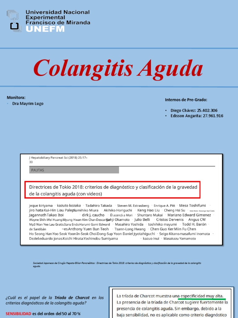 Colangitis Aguda | PDF | Ciencias de la Salud | Causas de la muerte