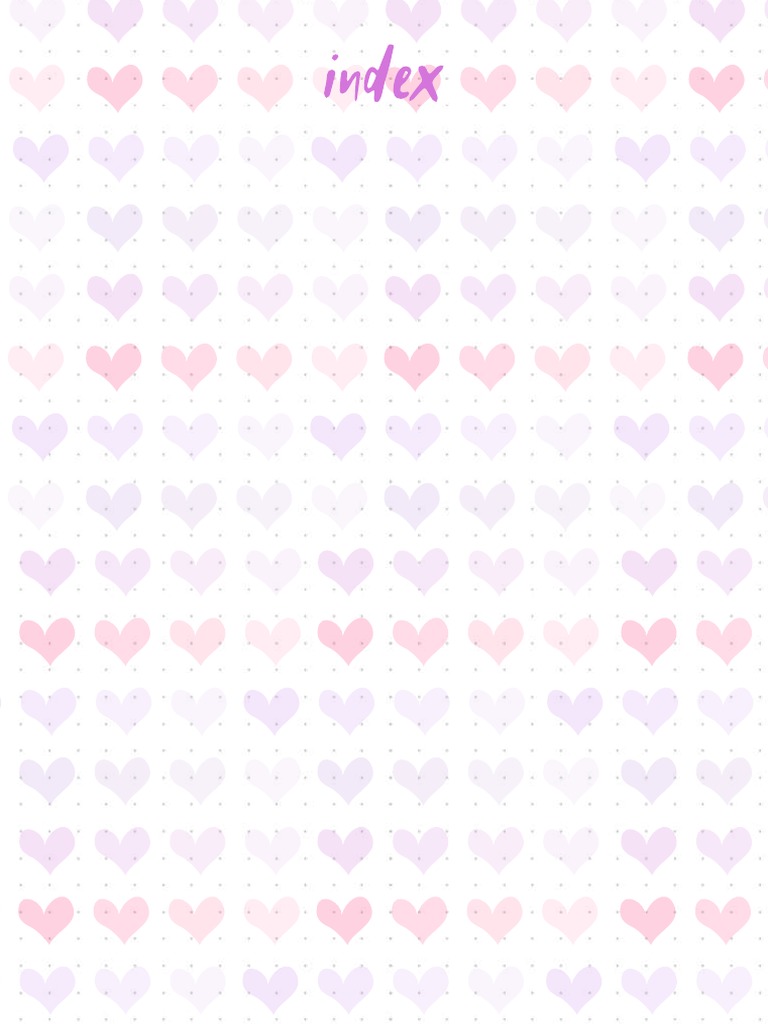 Bullet Journal Index Printable Compressed | PDF