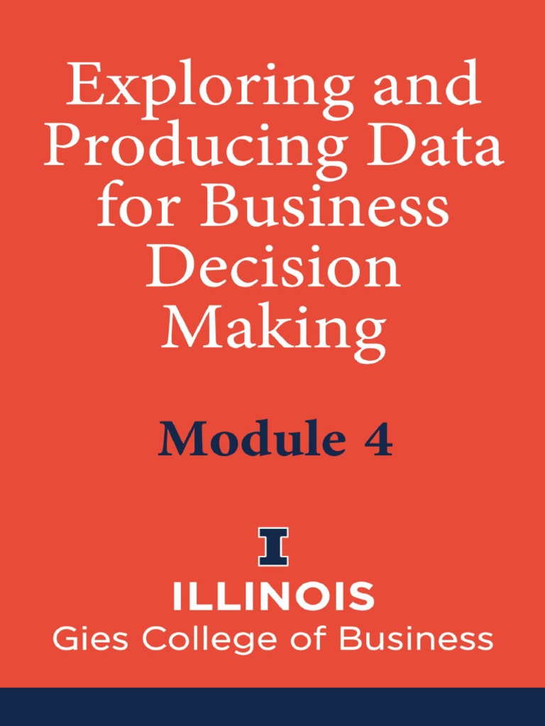 Exploring and Producing Data For Business Decision Making Module 4 | PDF | Standard Error ...
