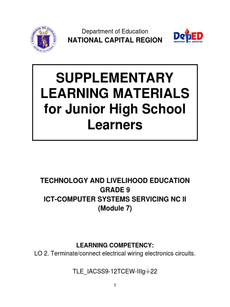Tle-Te 9 q3 Ict Css Mod7 Uslem RTP | PDF | Electronics | Electrical Components