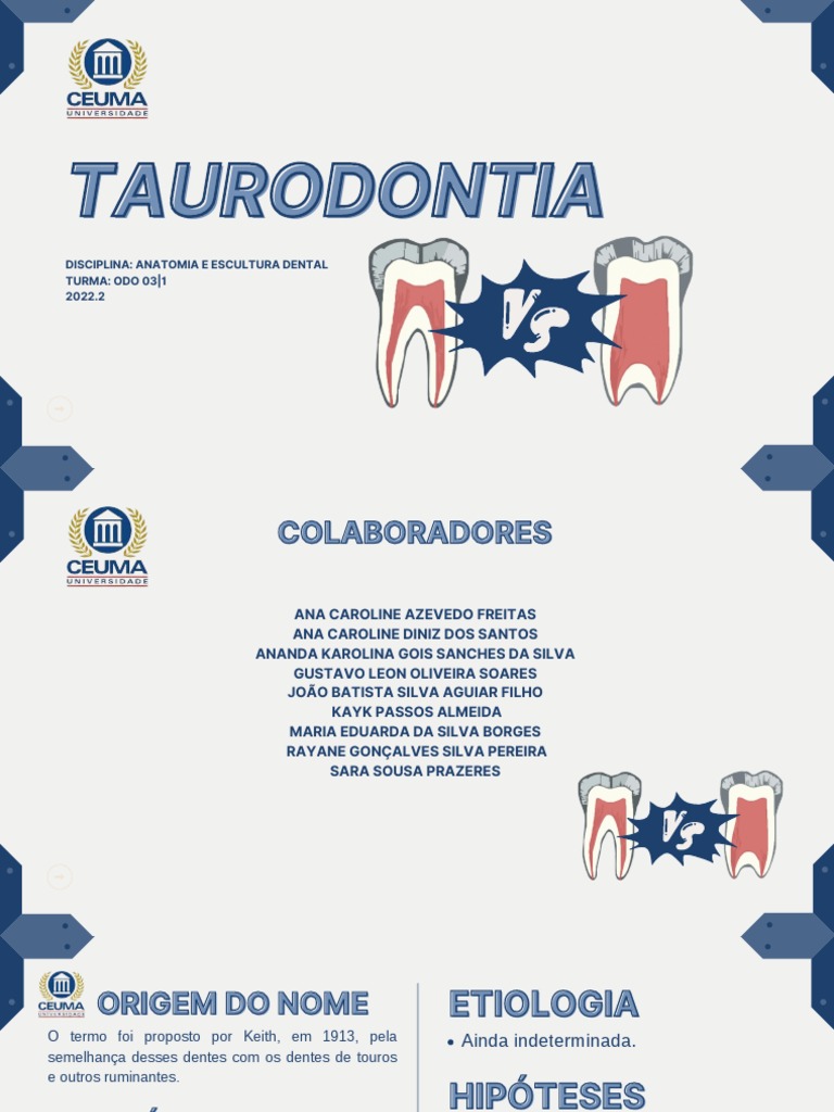 TAURODONTIA | PDF | Dente | Especialidades médicas