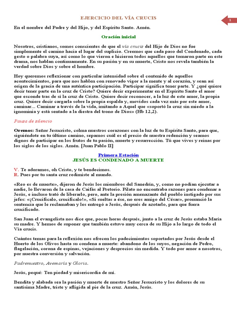 Ejercicio Del Vía Crucis | PDF | La resurrección de Jesús | Estaciones ...