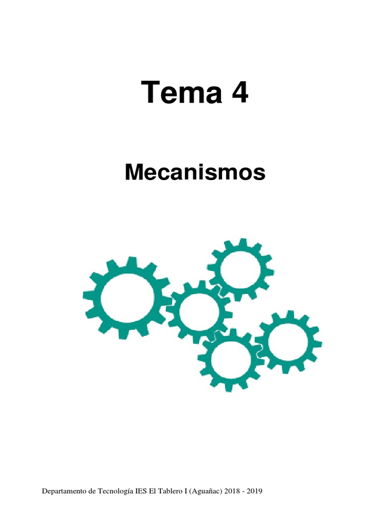 Tema 4 Los Mecanismos | PDF | Engranaje | Palanca