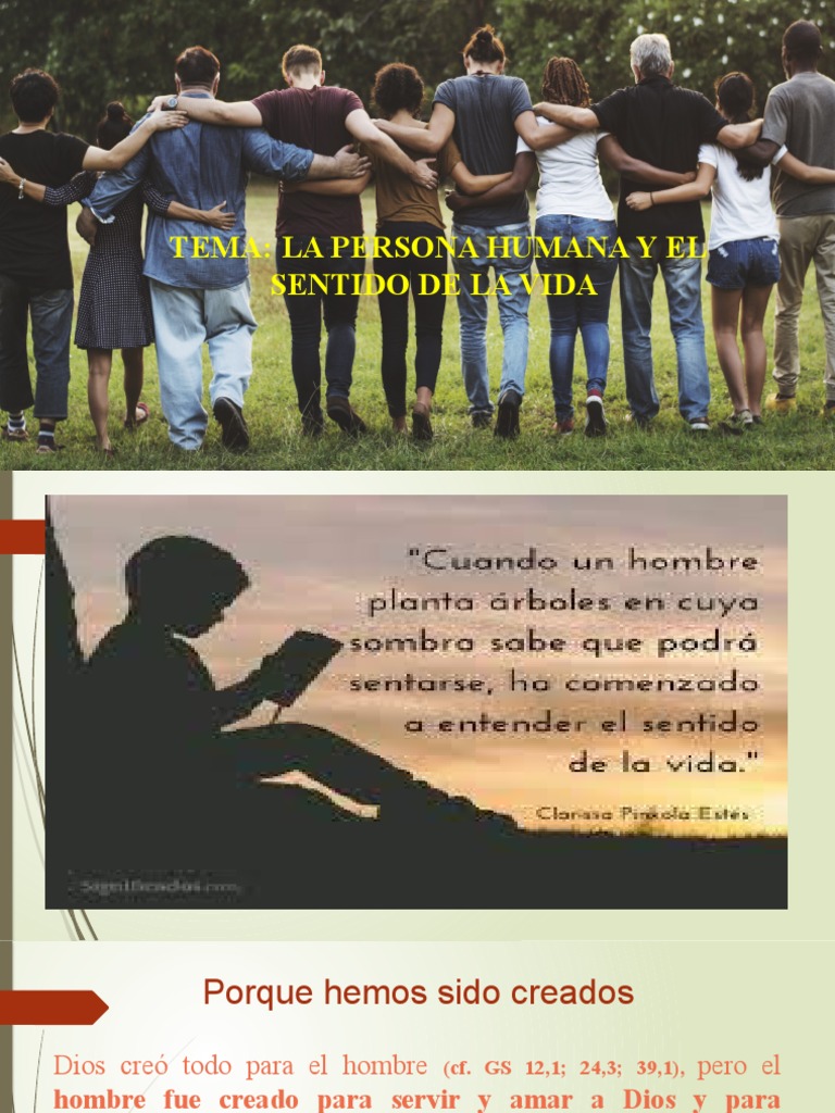 TEMA La Persona Humana y El Sentido de La Vida | PDF