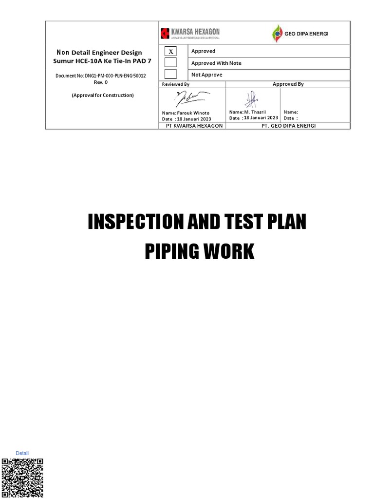 Itp Piping | PDF | Nondestructive Testing | Welding