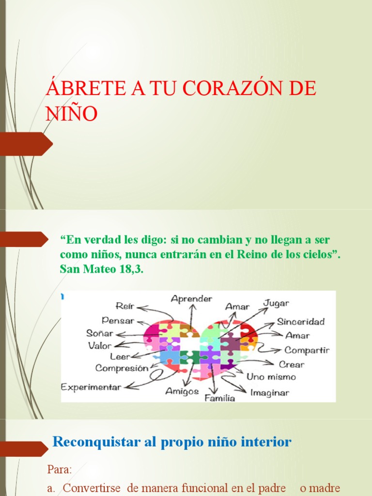 Ábrete A Tu Corazón de Niño | PDF