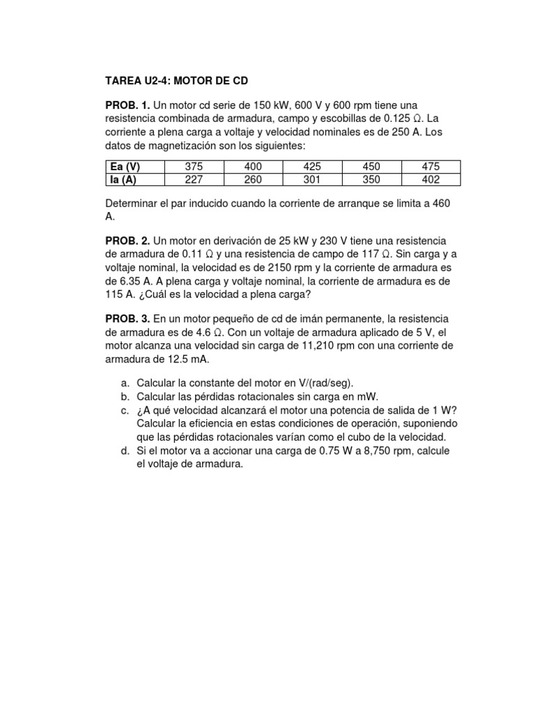 Tarea U2-4 Motor CD | PDF