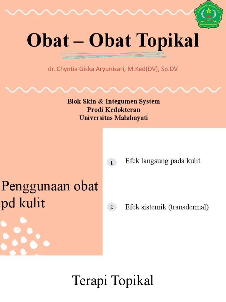 Obat Topikal (DR Giska) | PDF