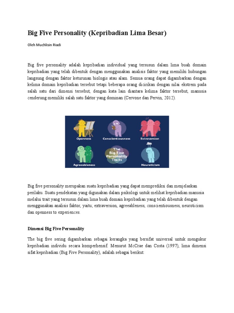 Memahami Kepribadian Big Five | PDF