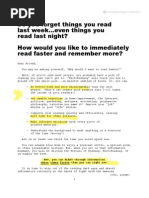 Photoreading Whole Mind System - Paul Scheele | PDF
