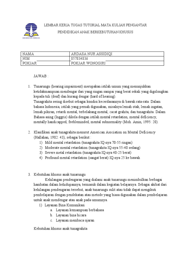 Nama Ardasa Nur Assidiqi NIM 857834836 Pokjar Pokjar Wonogiri | PDF
