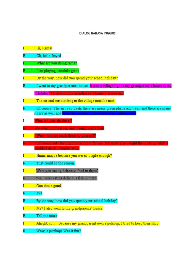 Dialog Bahasa Inggris | PDF