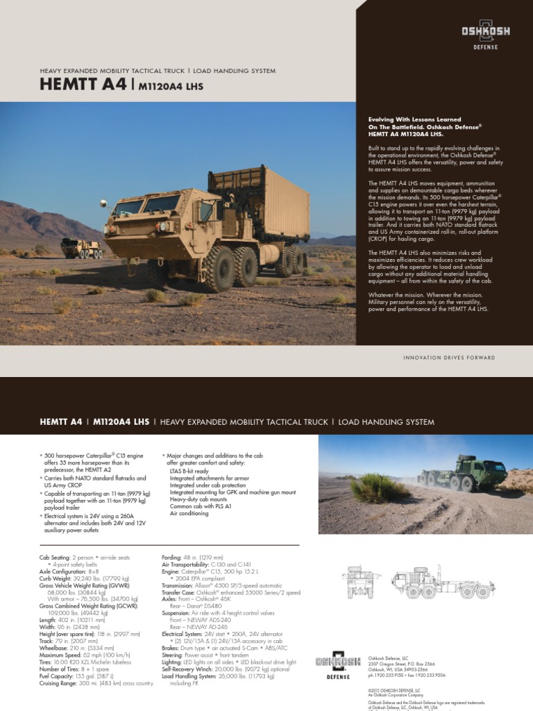 Hemtt A4 | PDF | Truck | Land Vehicles