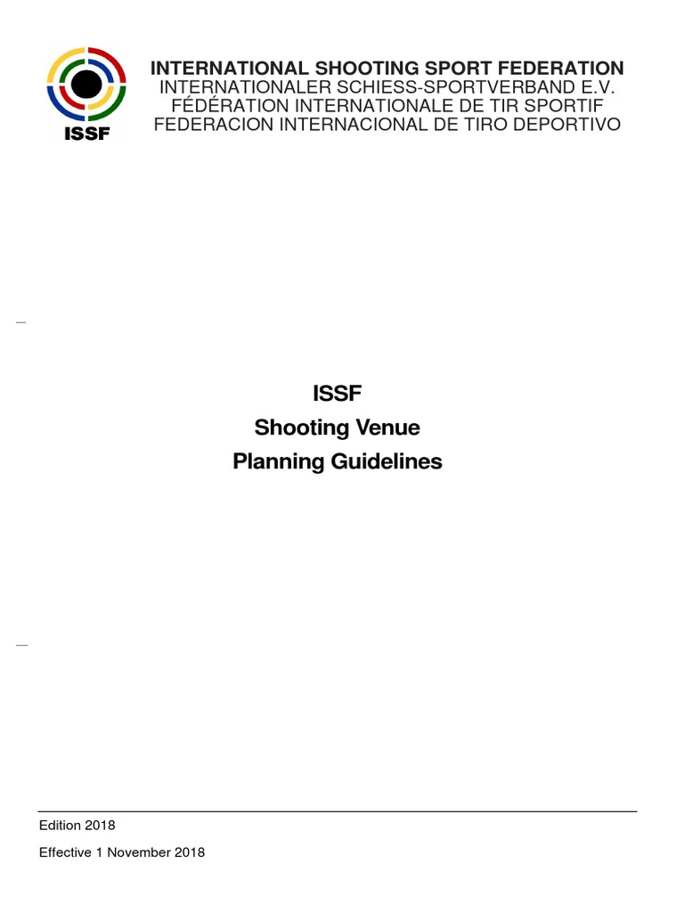 ISSF Guidelines For Shooting Venue Planning - Edition 2018 | PDF ...