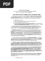 Rectification of Birth - Time | PDF