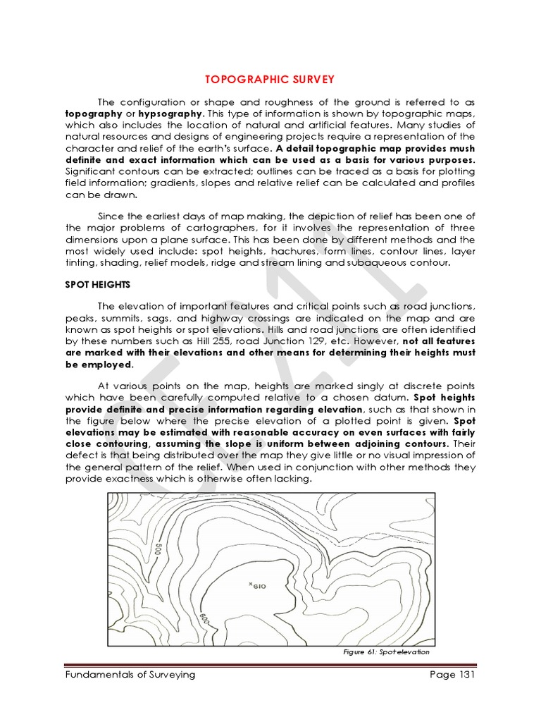 12. FUNDAMENTALS OF SURVEYING -Topographic Survey | PDF | Contour Line | Topography