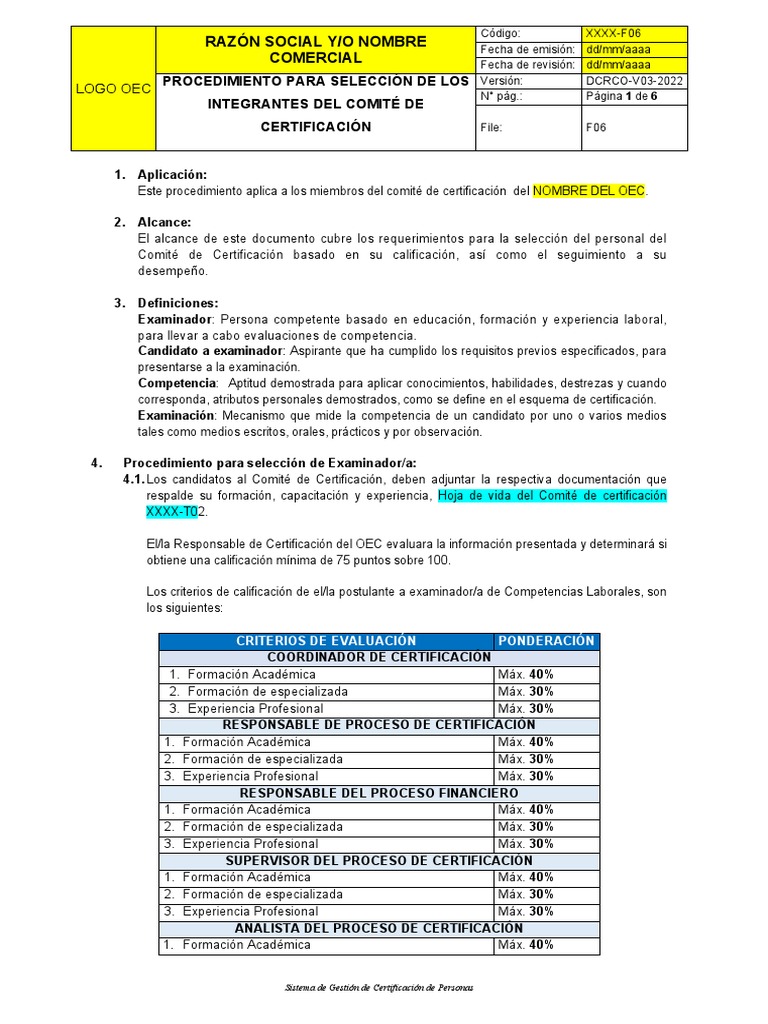 F06-Procedimiento-Para-Seleccion-De-Los-Miembros-Del-Comite-Del-Sgcp ...