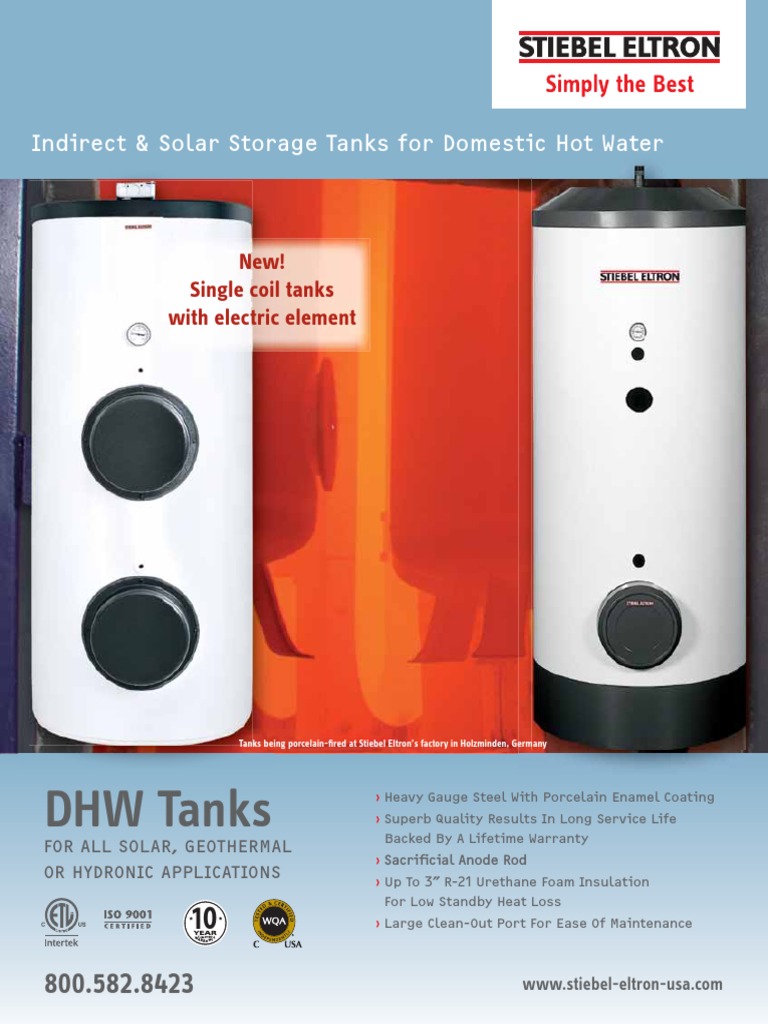 Brochure Indirect Storage Tanks | PDF | Water Heating | Thermal Insulation
