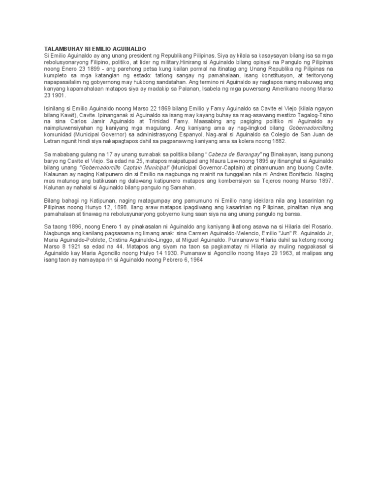 Mga Talambuhay | PDF