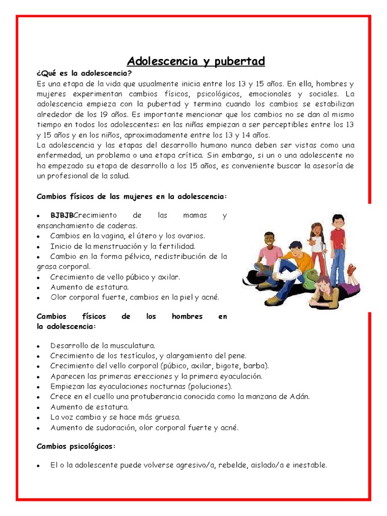Cambios físicos en la adolescencia | PDF | Adolescencia | Pubertad