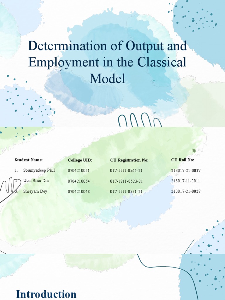 Determination of Output and Employment (Economics) | PDF | Labour ...