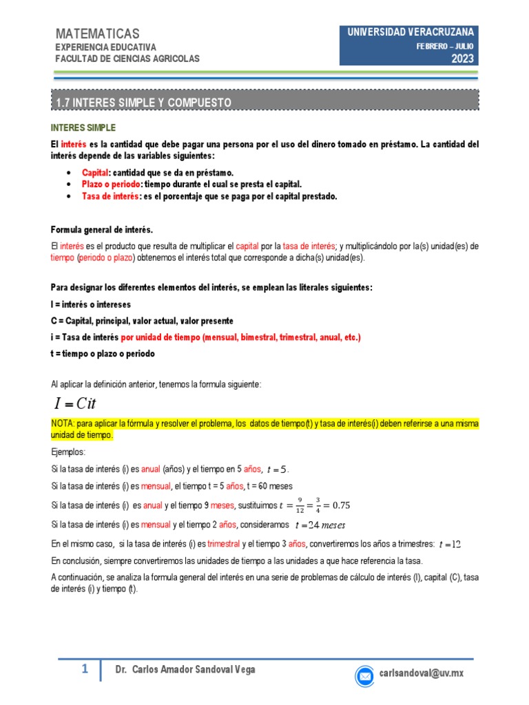 Interes Simple e Interes Compuesto | PDF | Interés | Interés compuesto