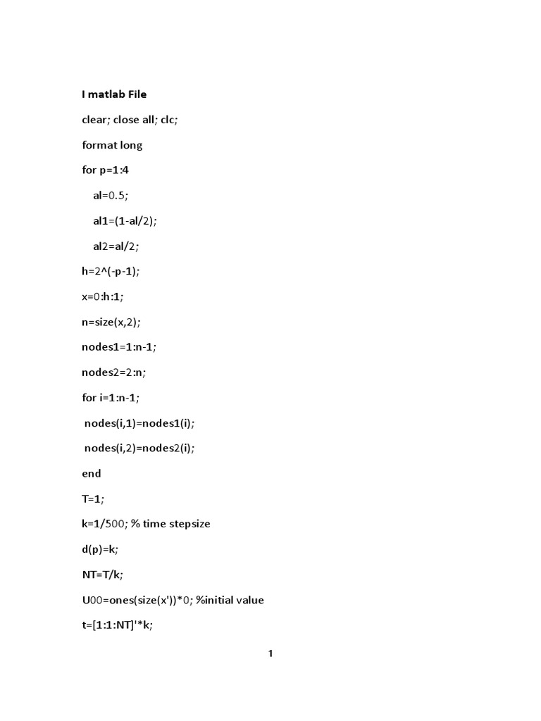 Fractional Crank Nicolson Code | PDF | Mathematical Analysis Fractional Crank Nicolson Code | PDF | Mathematical Analysis