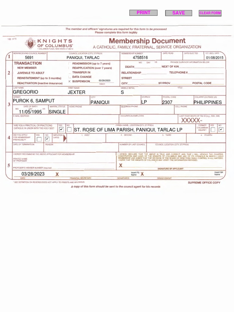 Blank-Form-100-fillable SSSS | PDF | Government | Justice