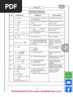 Class 12 Physics Formula Sheet | PDF | Capacitor | Capacitance