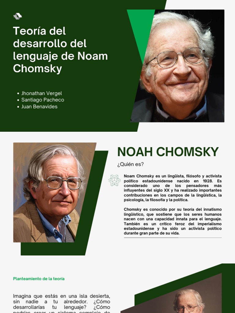 Teoría Del Desarrollo Del Lenguaje de Noam Chomsky | PDF | Noam Chomsky | Lingüística
