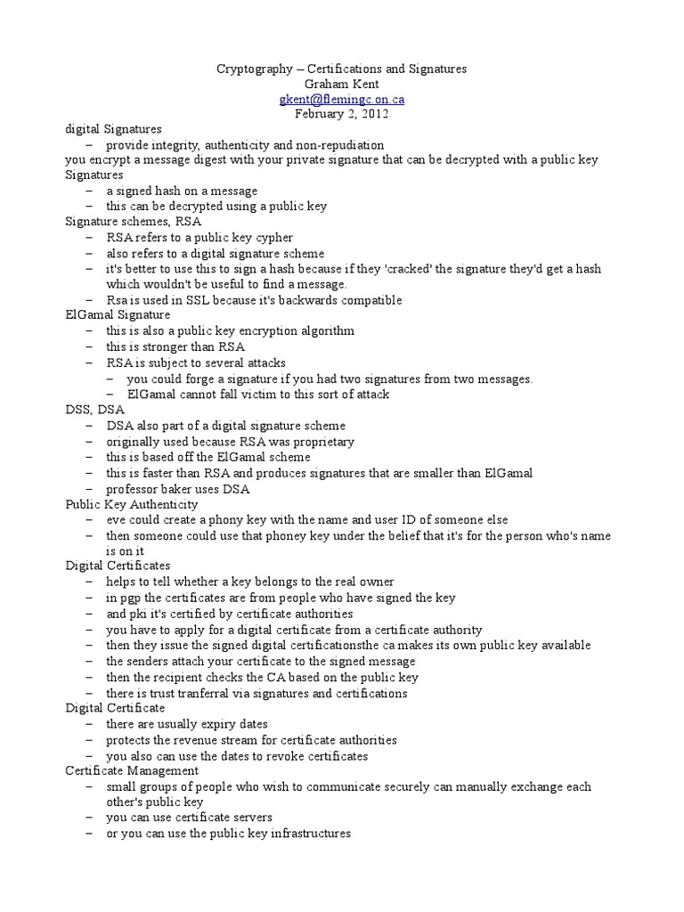 Cryptography Feb 2 | PDF | Transport Layer Security | Public Key ... Cryptography Feb 2 | PDF | Transport Layer Security | Public Key ...