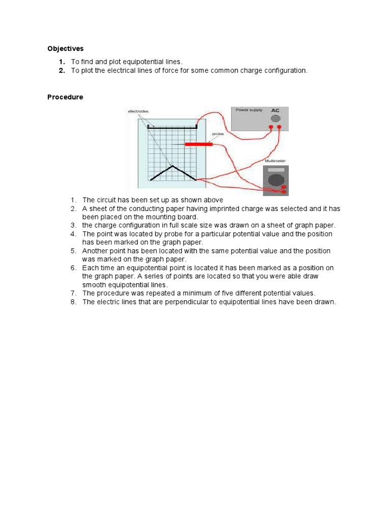 Plotting Equipotential Lines and Electric Field Lines for Common Charge Configurations | PDF