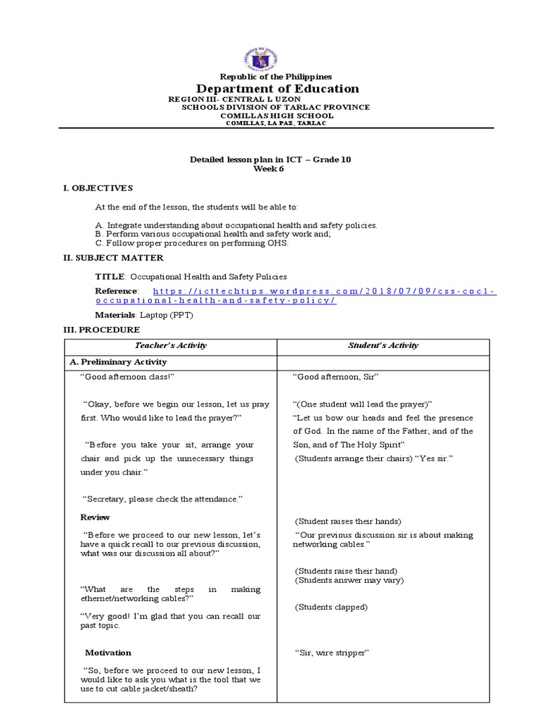 Ohsp Ict | PDF | Personal Protective Equipment | Safety