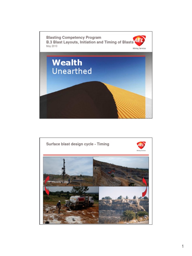 B.3 Blast Layouts Initiation and Timing of Blasts | PDF | Ballistics