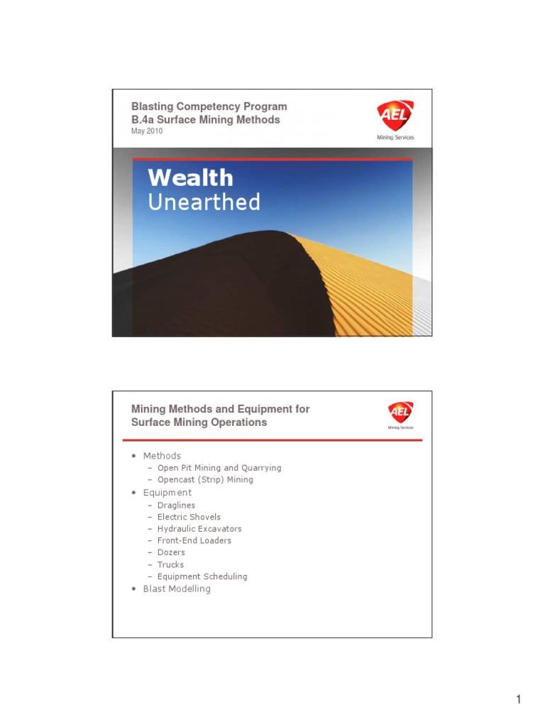 Surface Mining Methods Overview | PDF | Coal Mining | Natural Materials