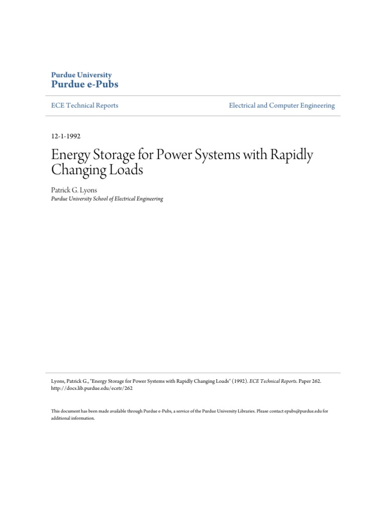 Energy Storage For Power Systems | PDF | Energy Storage | Inductor