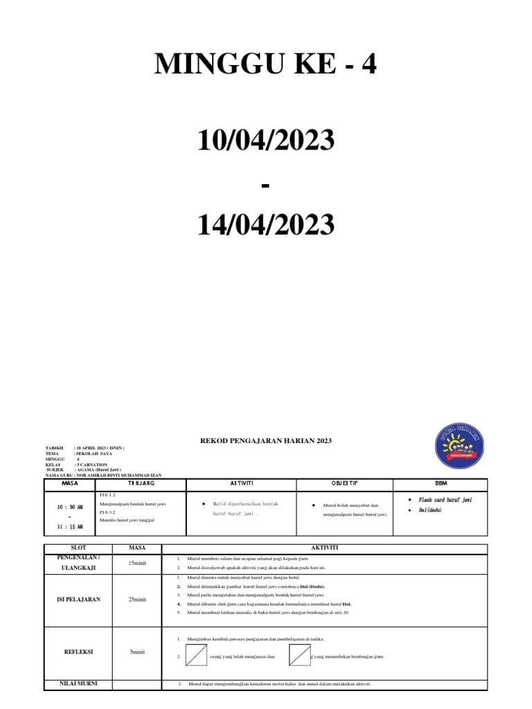 RPH Minggu 3 Mac (2023) | PDF