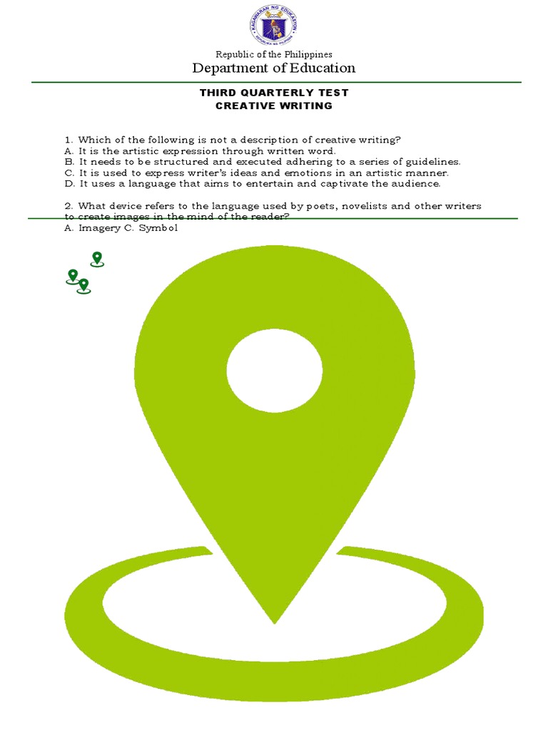 Creative Writing Test Q3 - 1 | PDF | Poetry | Metre (Poetry)