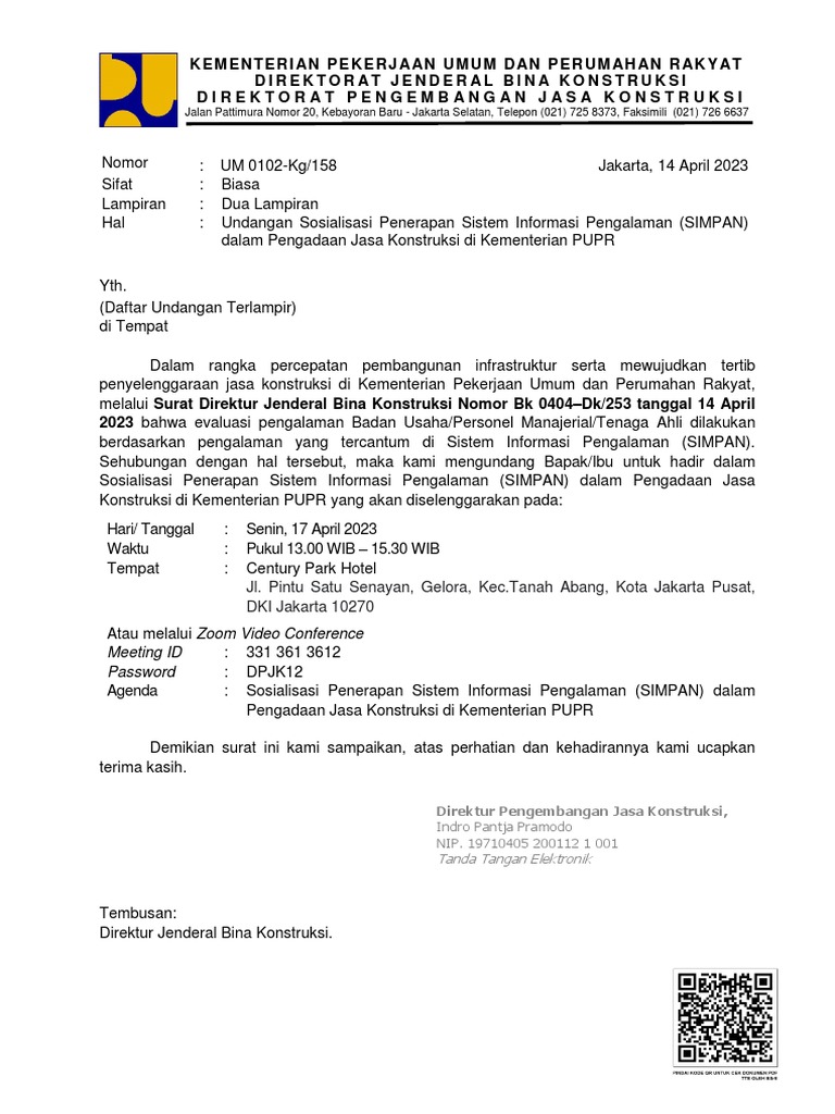 Um 0102 Kg158 Undangan Sosialisasi Penerapan Sistem Informasi