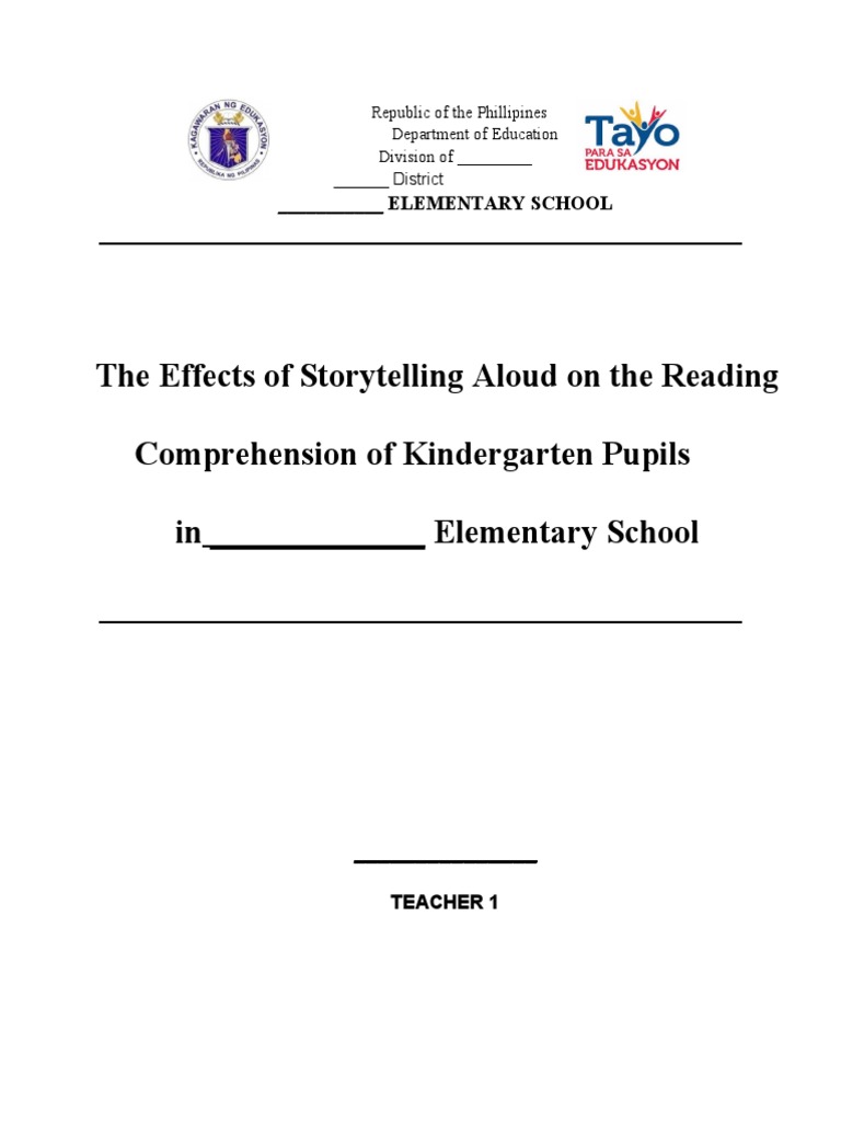 The Effects of Storytelling Aloud On The Reading Comprehension of ...