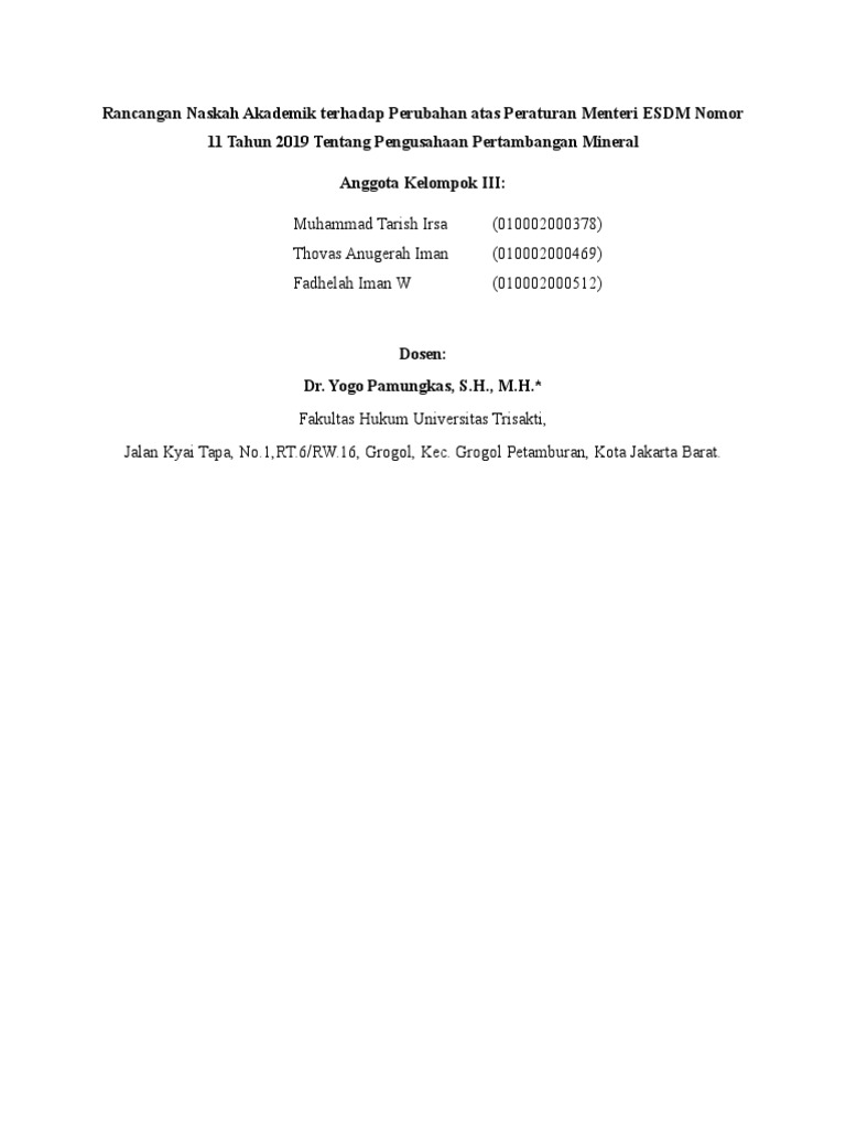 Muhammad Tarish Irsa (010002000378) Thovas Anugerah Iman (010002000469 ...