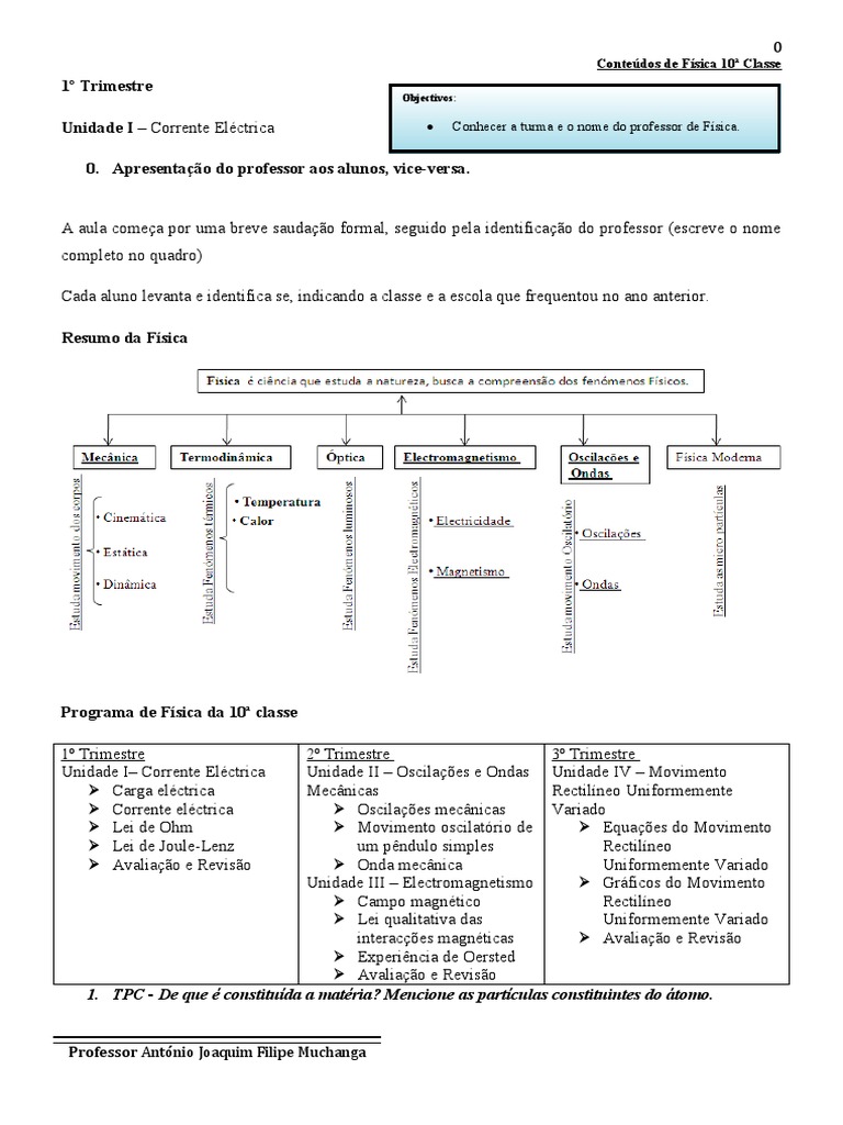 Lei de Joule-Lenz e Carga Elétrica | PDF | Carga elétrica | Corrente ...