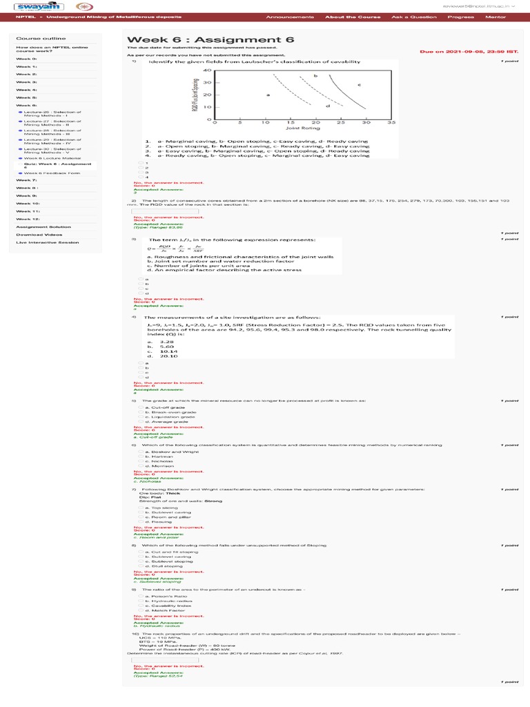 Noc21 mm39 Assignment Week 6 | PDF