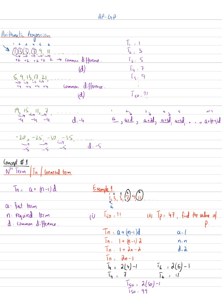 Add Maths - Topical - AP-GP | PDF | Numbers | Mathematical Concepts