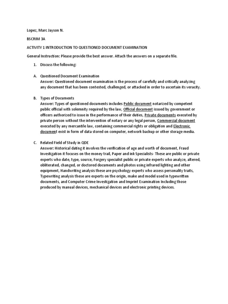 Qde Activity 1 | PDF