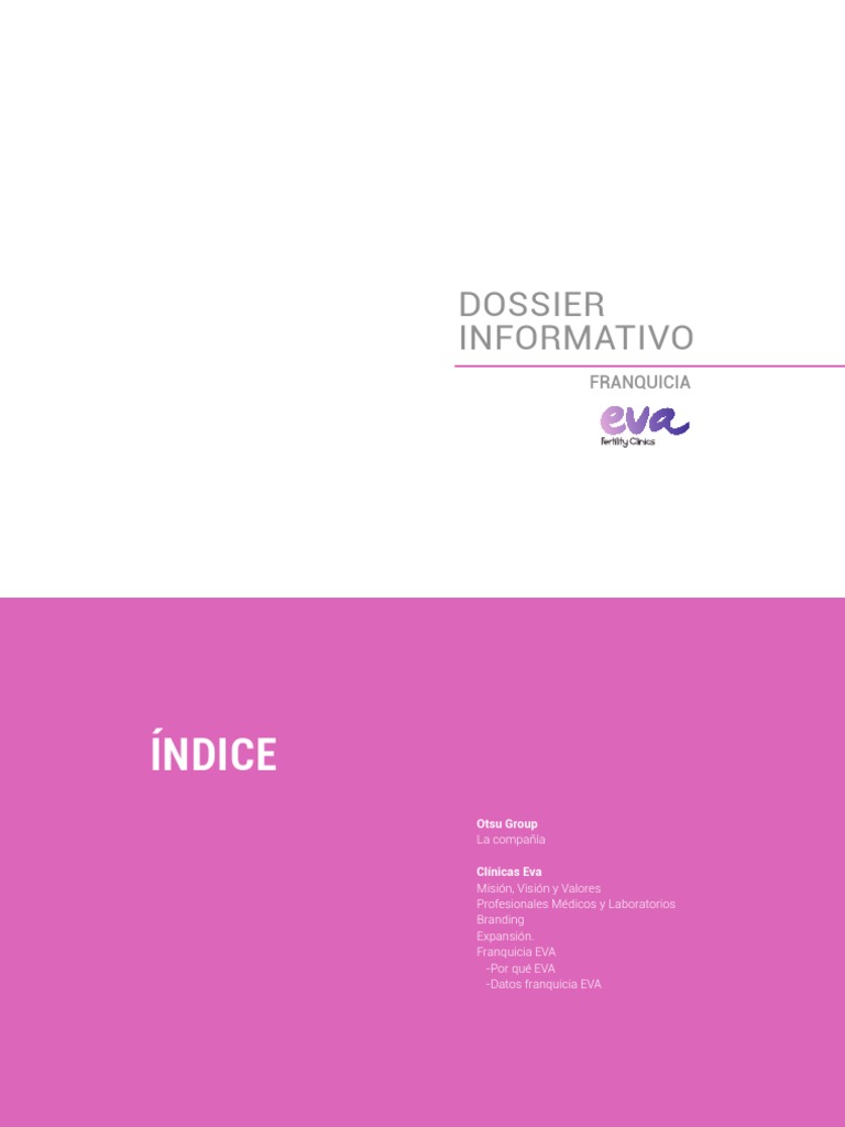 Dossier Informativo: Franquicia | PDF | Franquiciamiento | Fertilidad