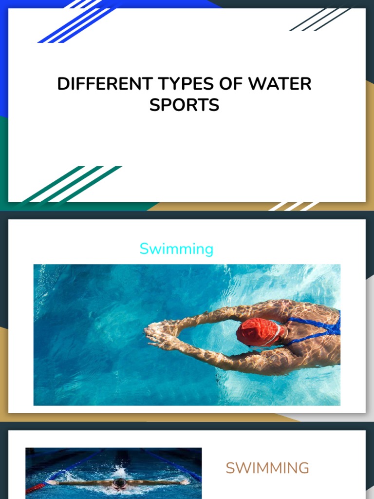 Different Types of Water Sports | PDF | Swimming | Water Sports