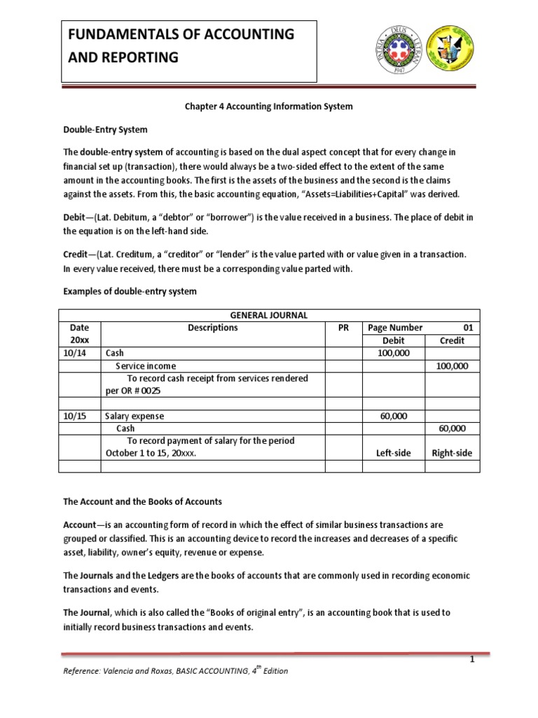 Chapter 4 Accounting Information System | PDF | Debits And Credits | Expense