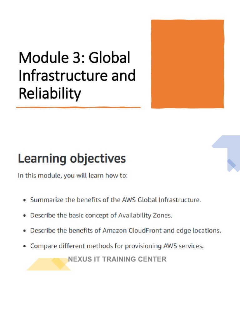 Module 3 Global Infrastructure and Reliability | PDF